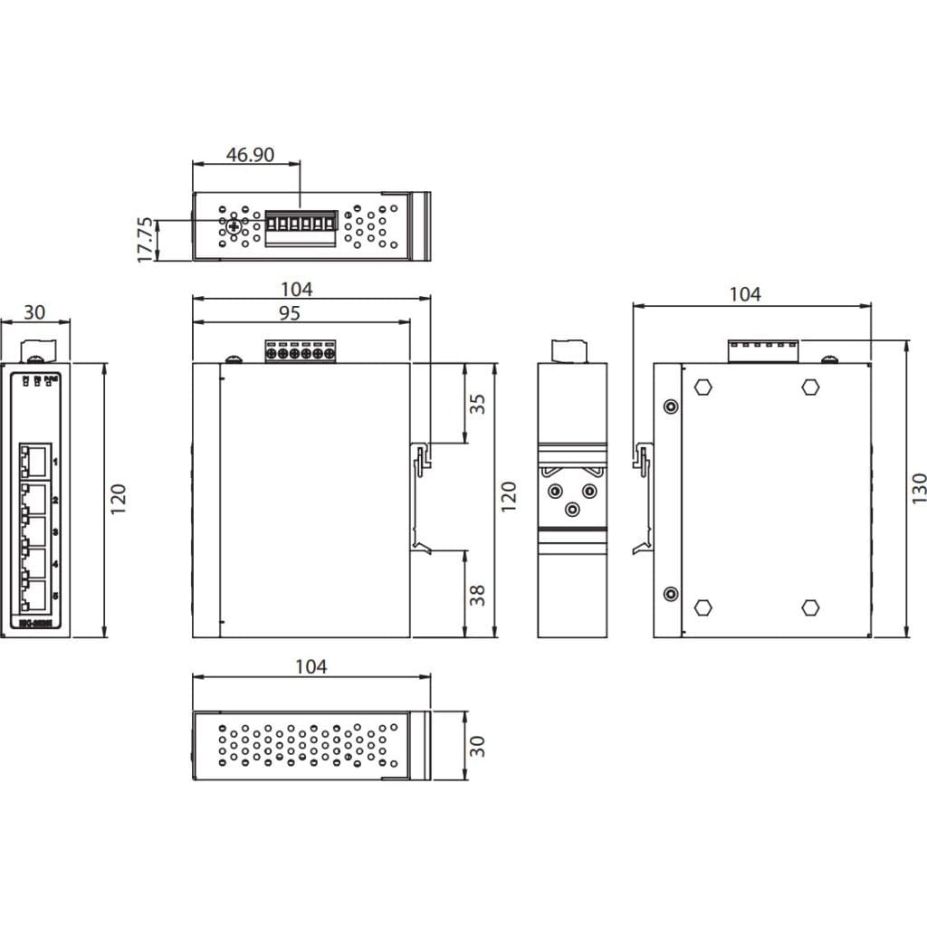 EKI-2525 - Unmanaged Industrie Switch